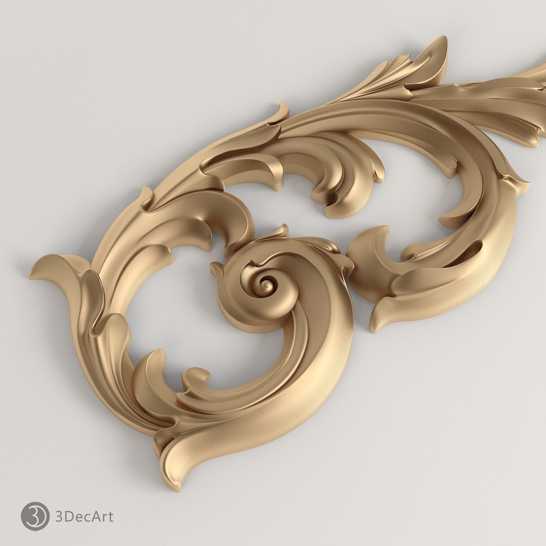 Carved Scroll Cnc 3d Obj