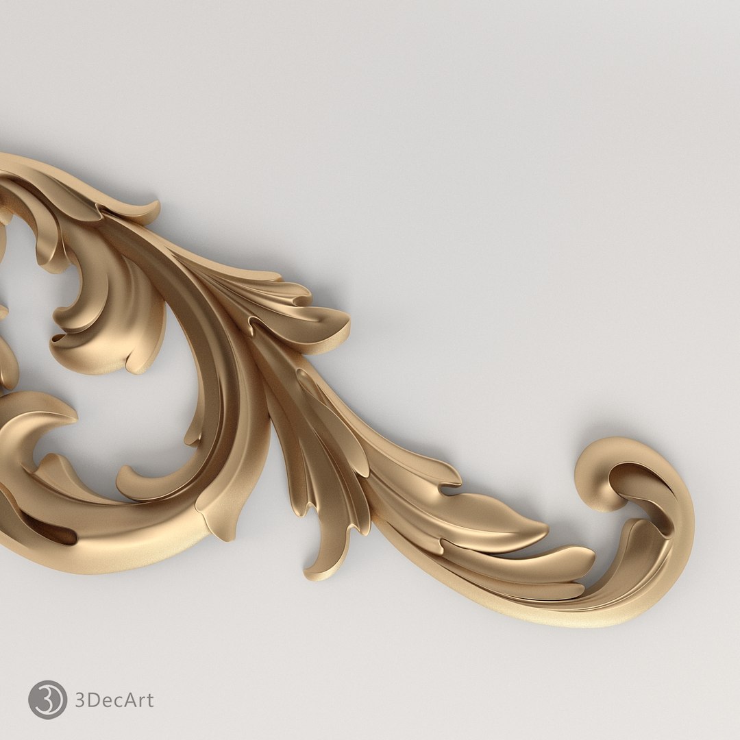 Carved Scroll Cnc 3d Obj