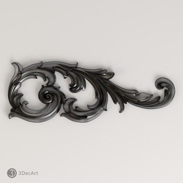 carved scroll cnc 3d obj
