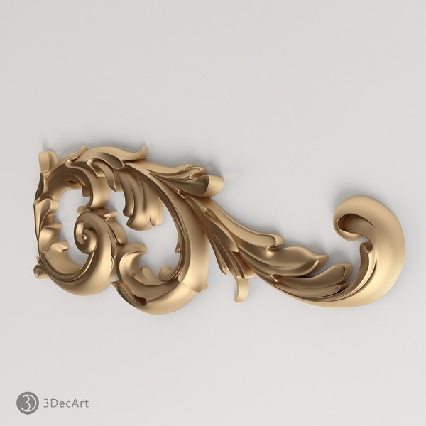 carved scroll cnc 3d obj