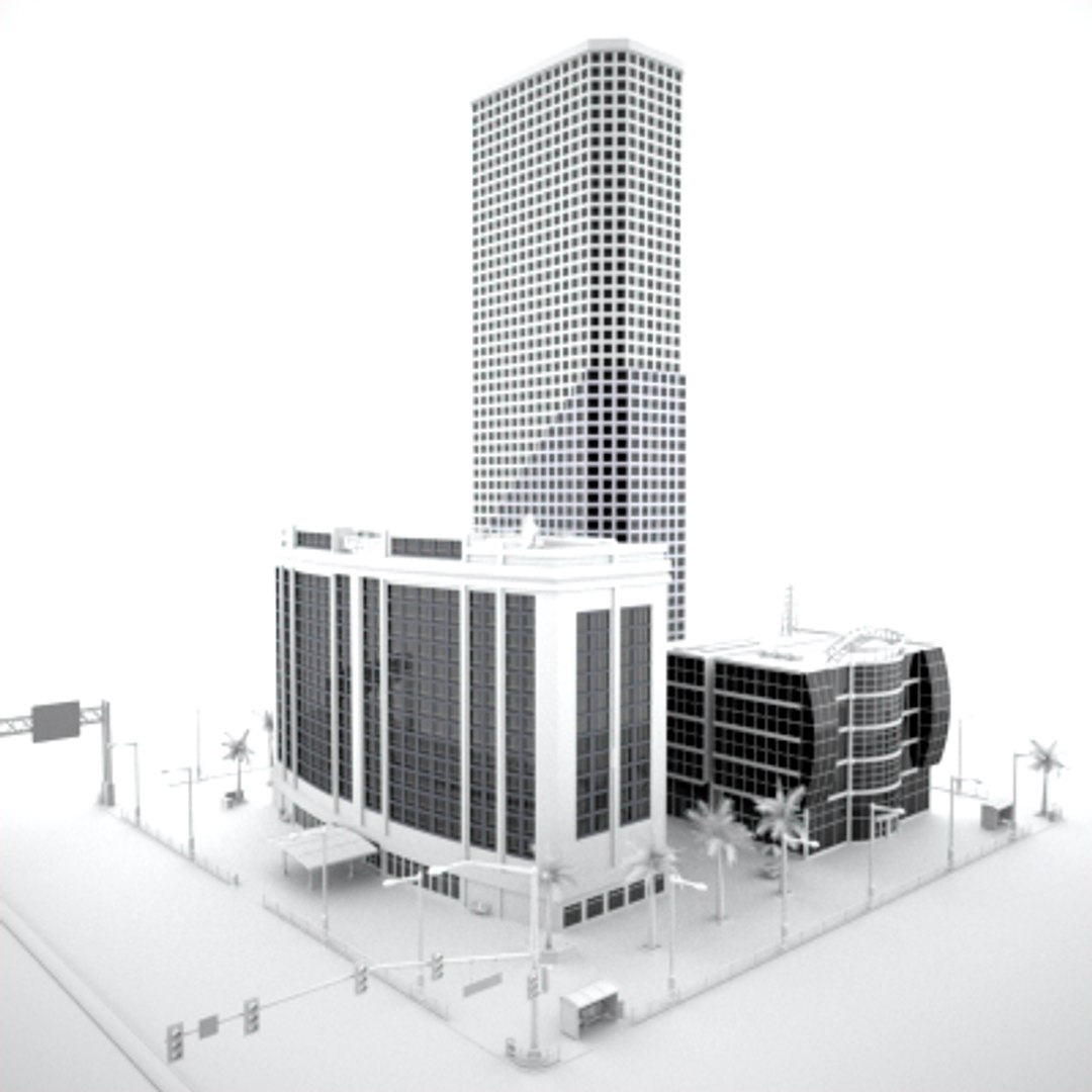 3d city block model