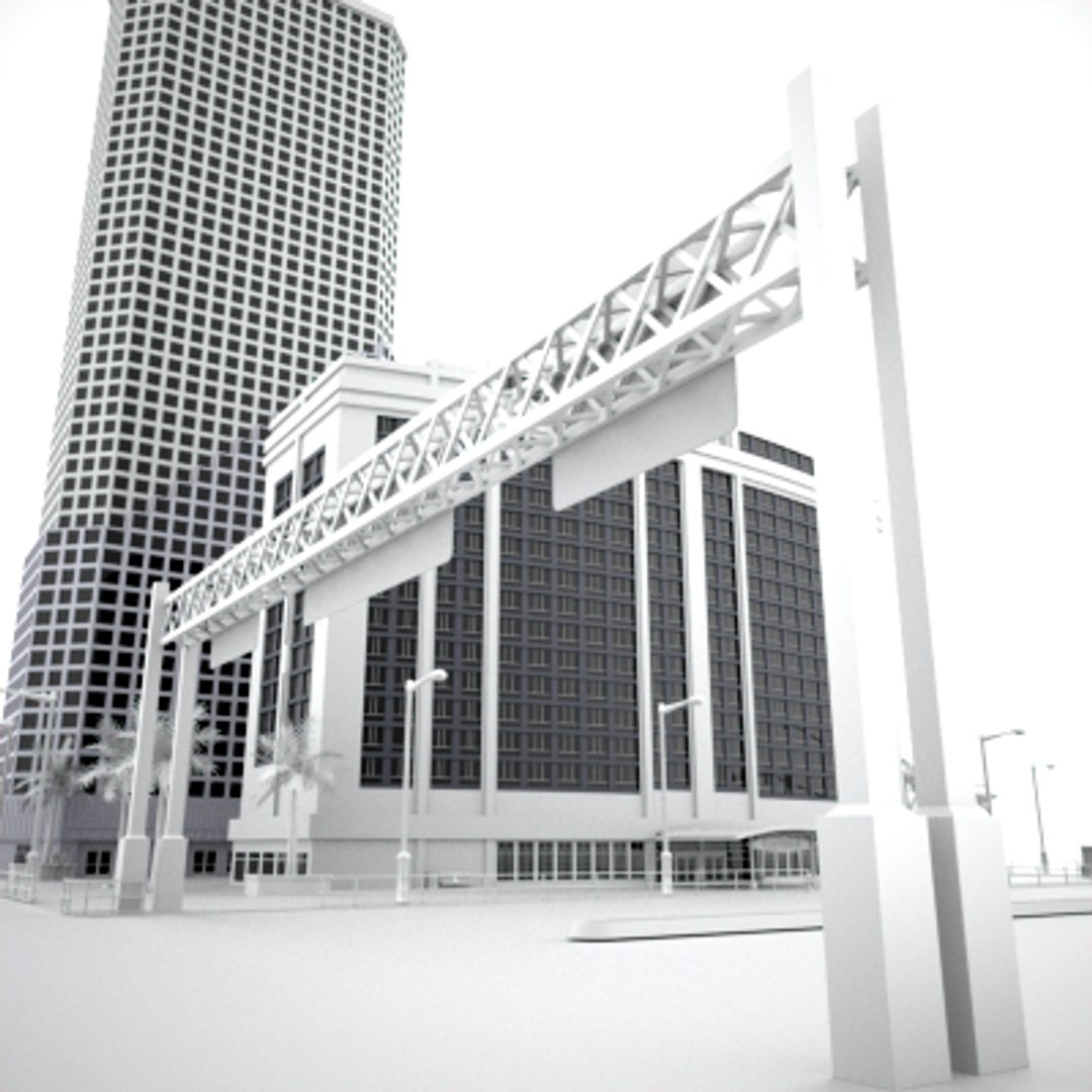 3d city block model