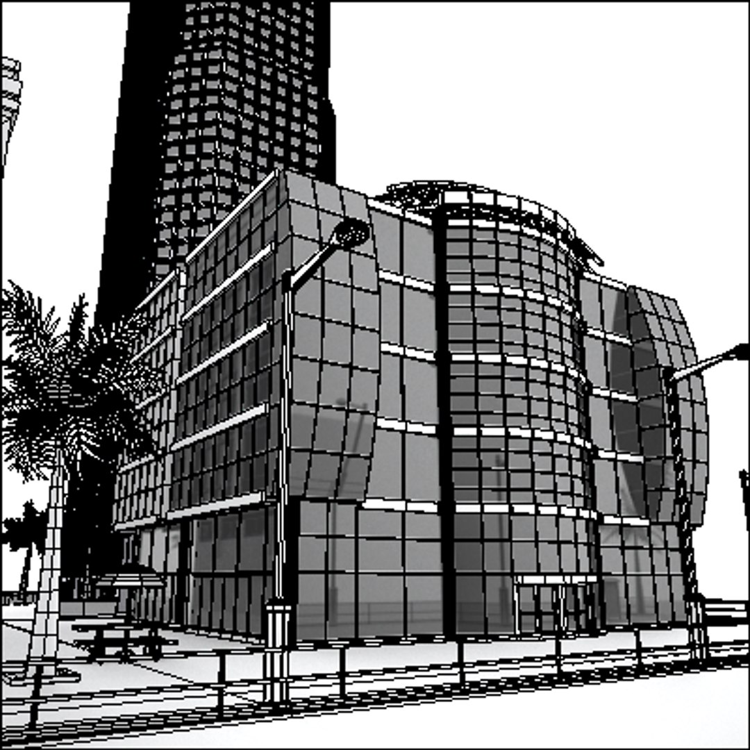 3d city block model