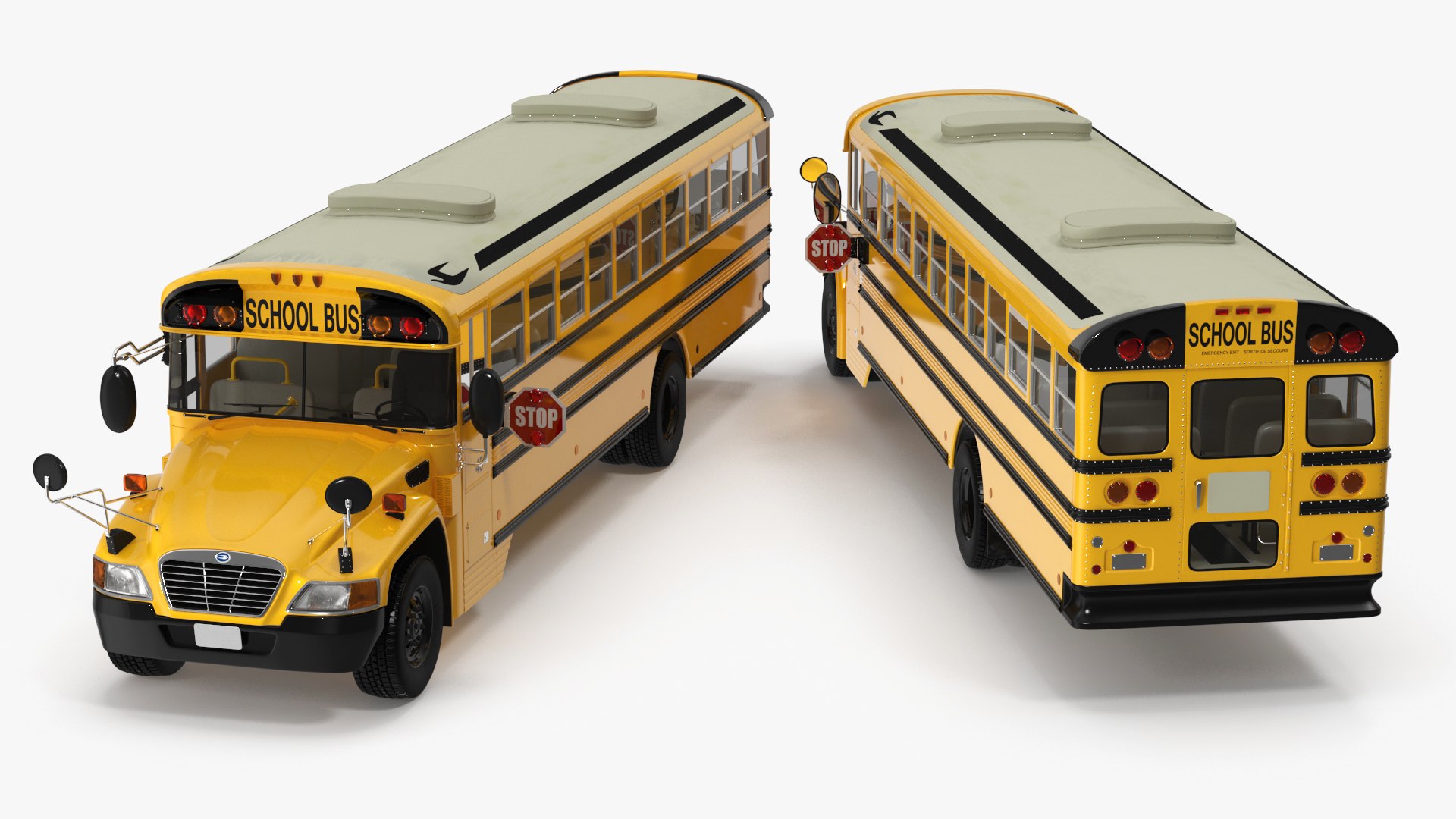 3D American School Bus model - TurboSquid 2131553