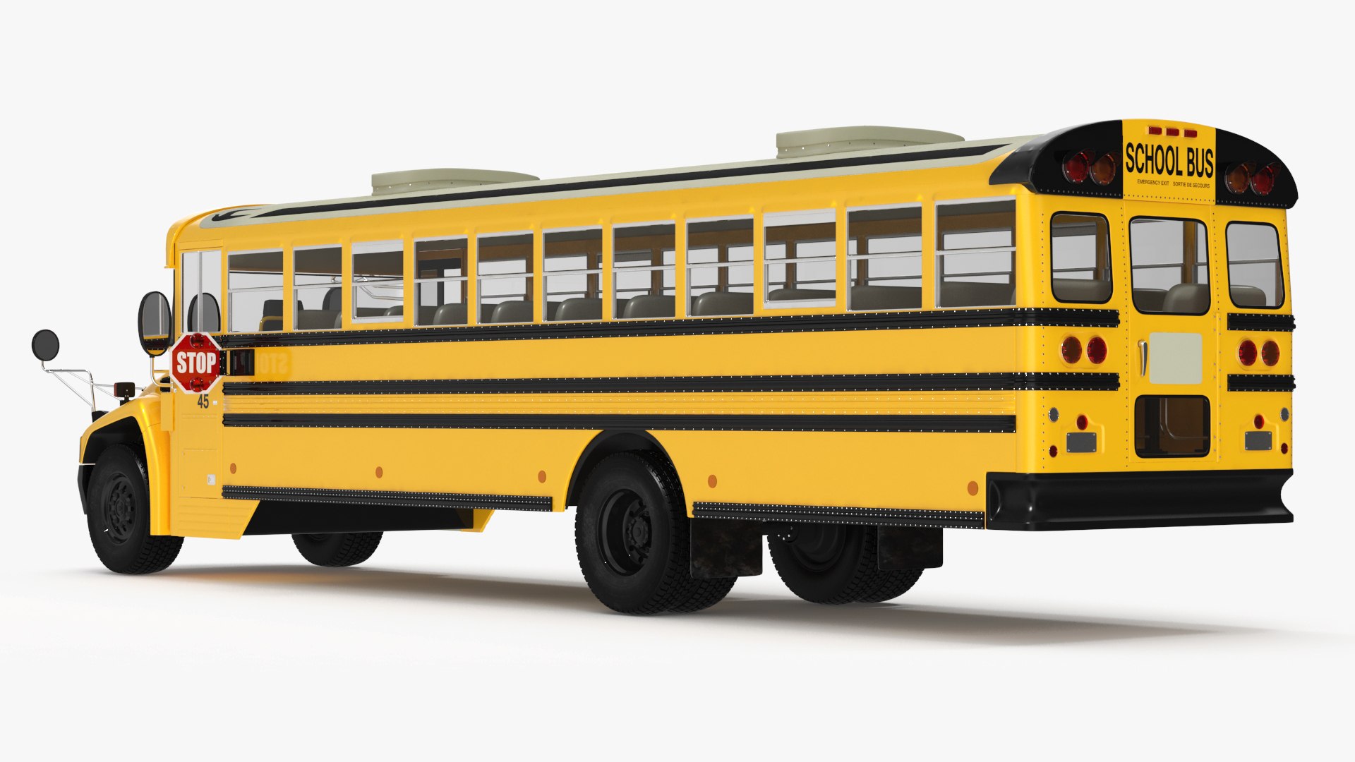 3D American School Bus model - TurboSquid 2131553