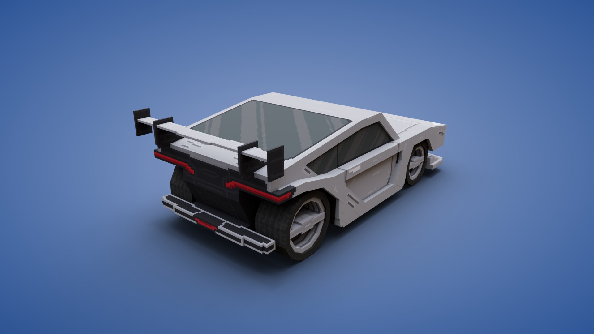 3D Voxel Electric Sports Car Model - TurboSquid 1939115