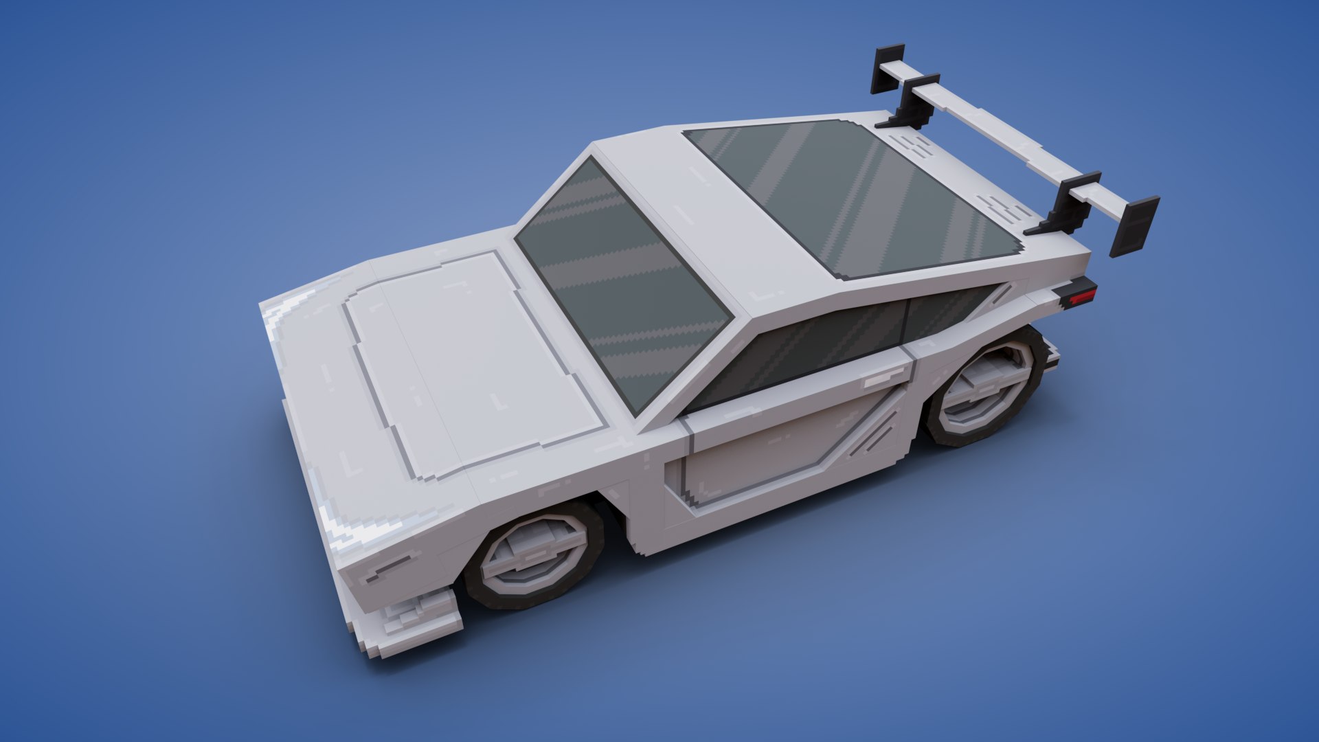 3D Voxel Electric Sports Car Model - TurboSquid 1939115