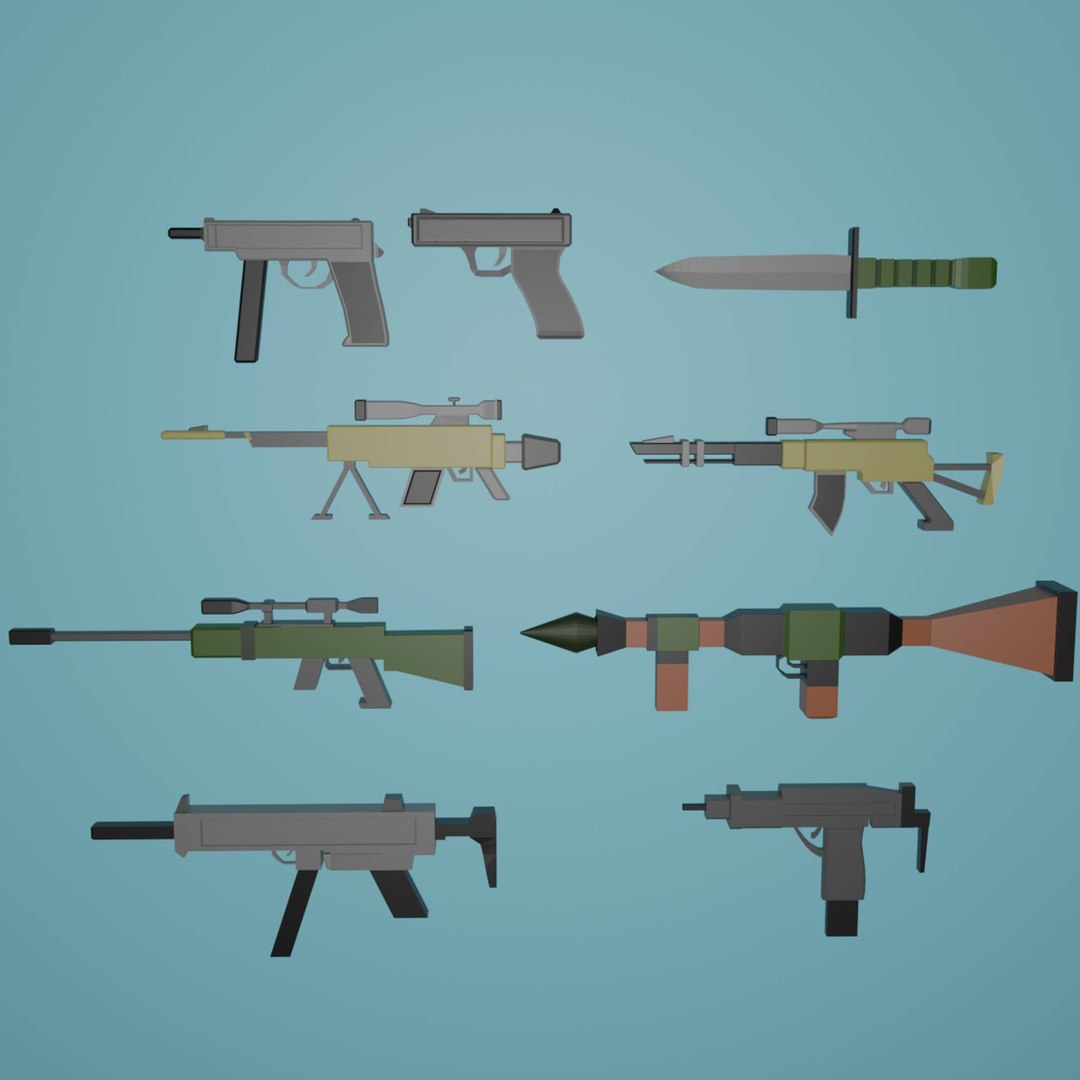3D Combat Weapons model - TurboSquid 2037750