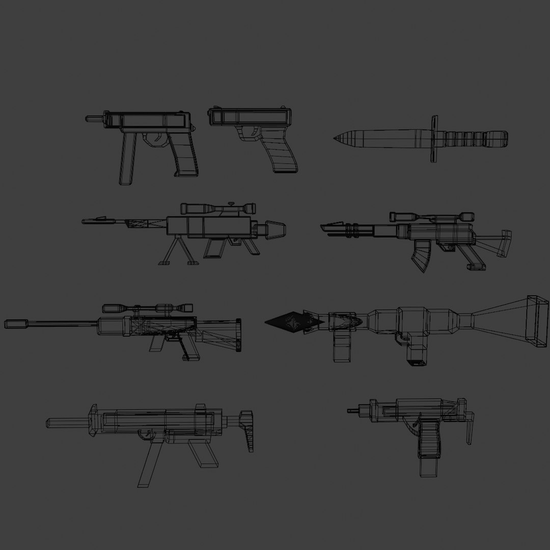 3D Combat Weapons model - TurboSquid 2037750