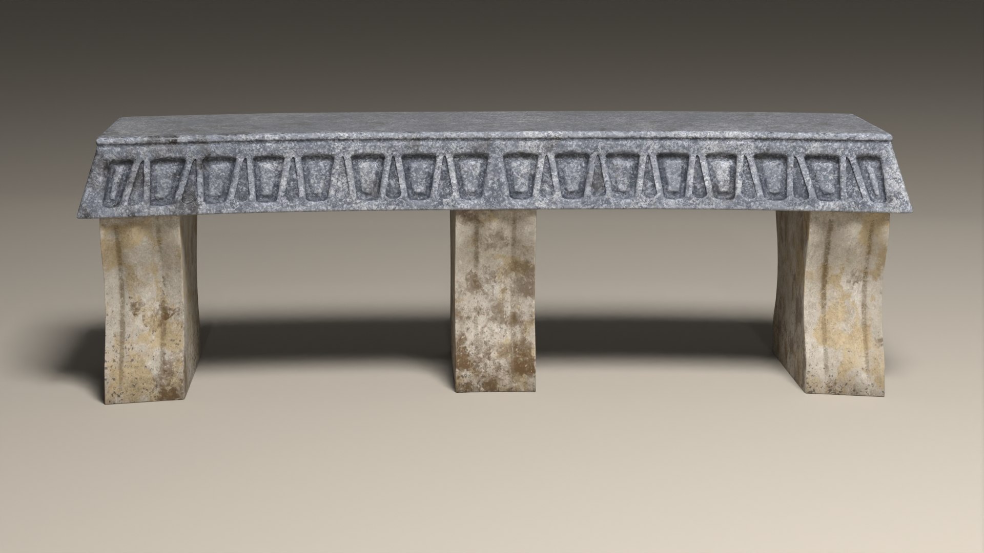 3D Stone Bench Model - TurboSquid 2245776