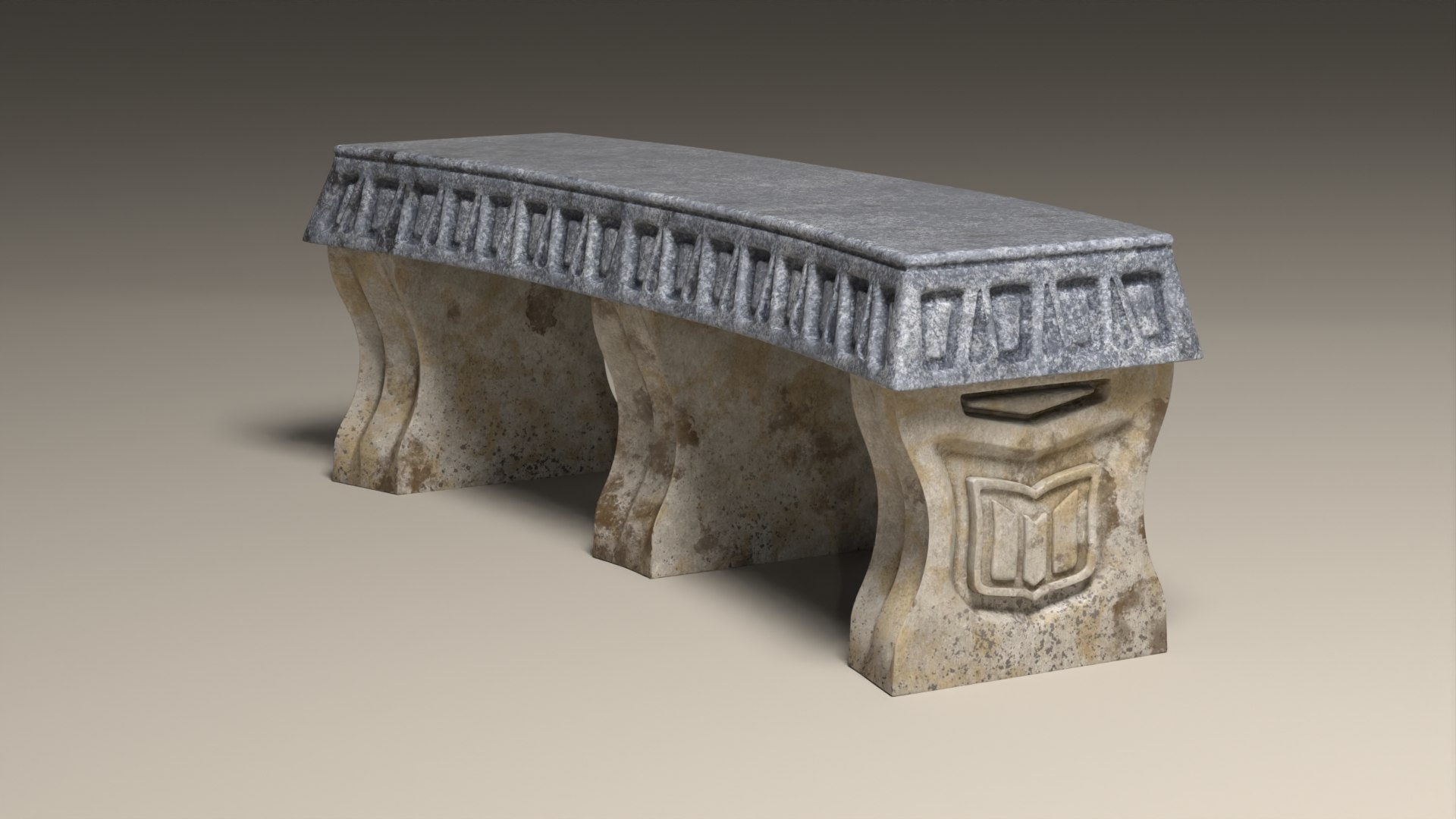 3D Stone Bench Model - TurboSquid 2245776