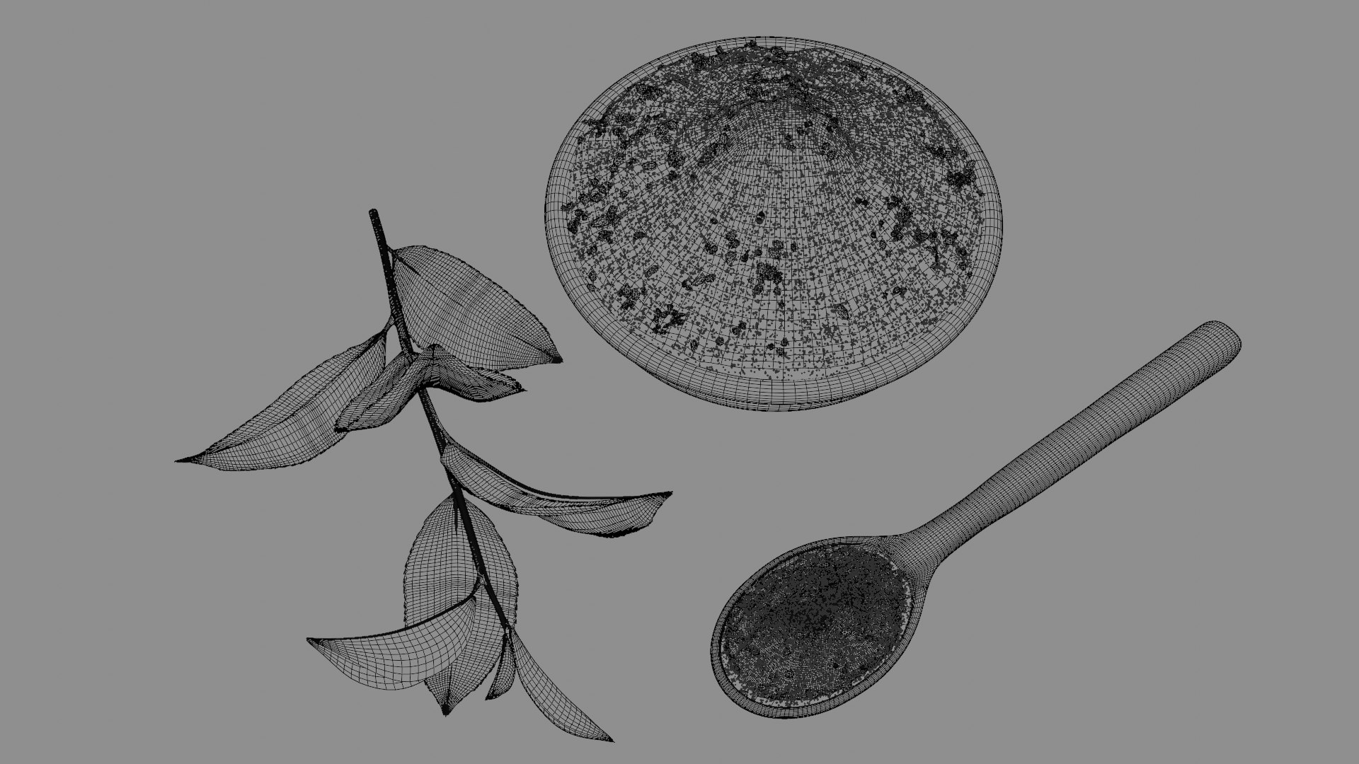 Green tea leaf powder 3D model - TurboSquid 1692422