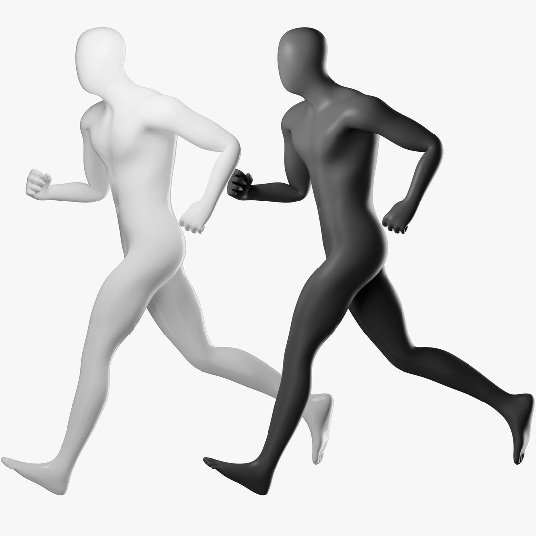 Animated Black And White Male Mannequin 3D Model - TurboSquid 2412205