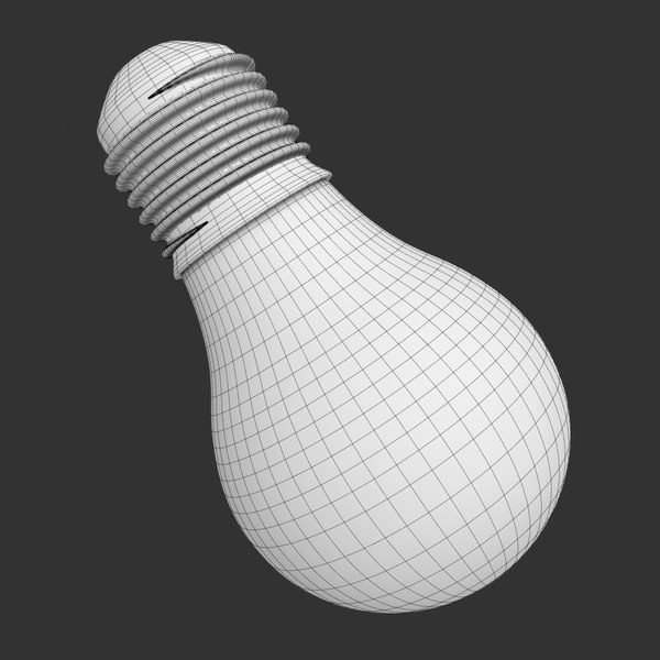 3d light bulb model