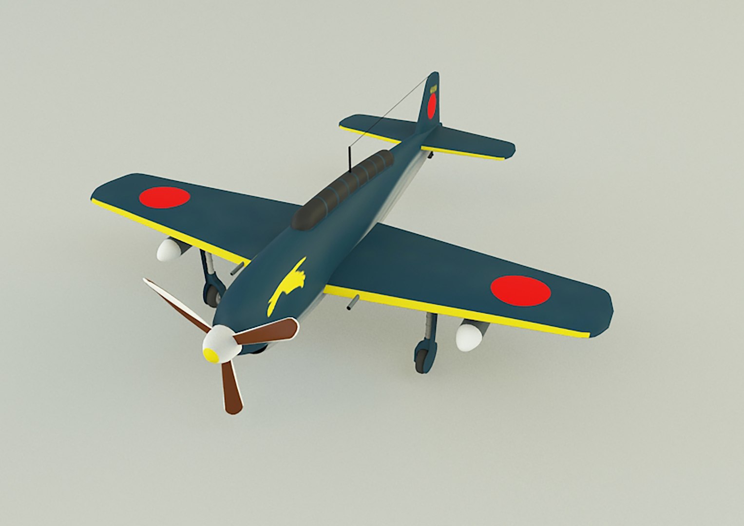 Yokosuka D4Y War Plane Low-poly 3D - TurboSquid 2070257