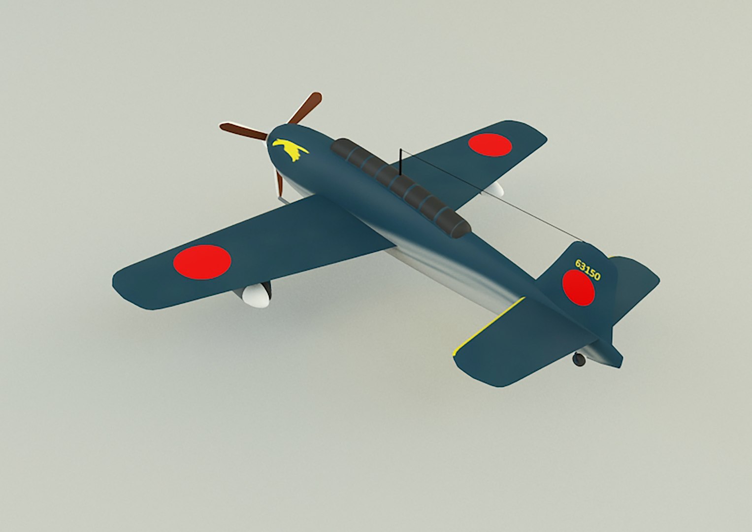 Yokosuka D4Y War Plane Low-poly 3D - TurboSquid 2070257