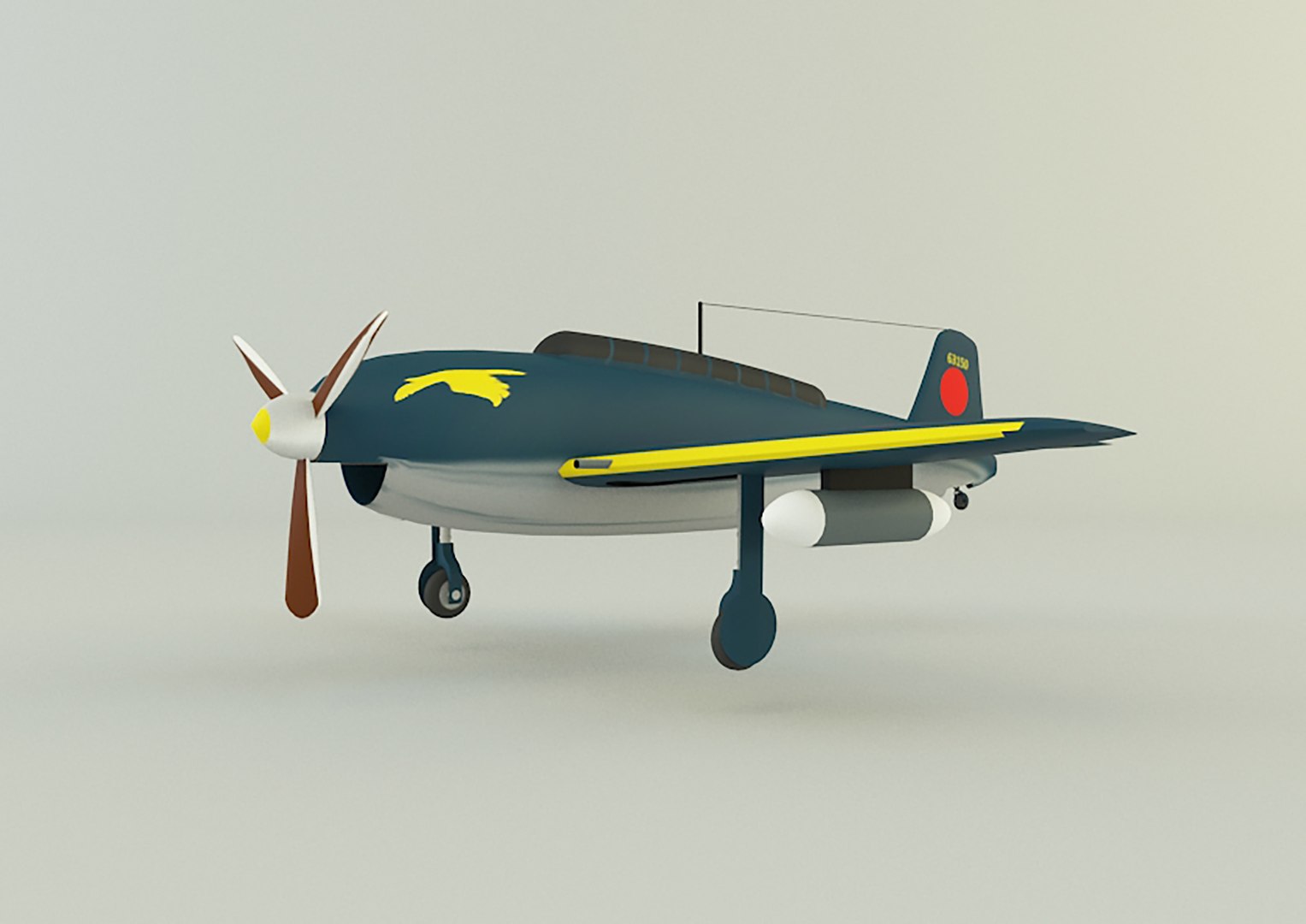 Yokosuka D4Y war plane Low-poly 3D - TurboSquid 2070257