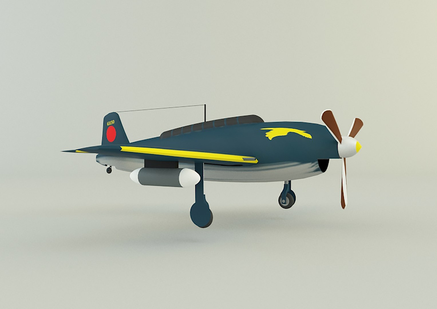 Yokosuka D4Y War Plane Low-poly 3D - TurboSquid 2070257