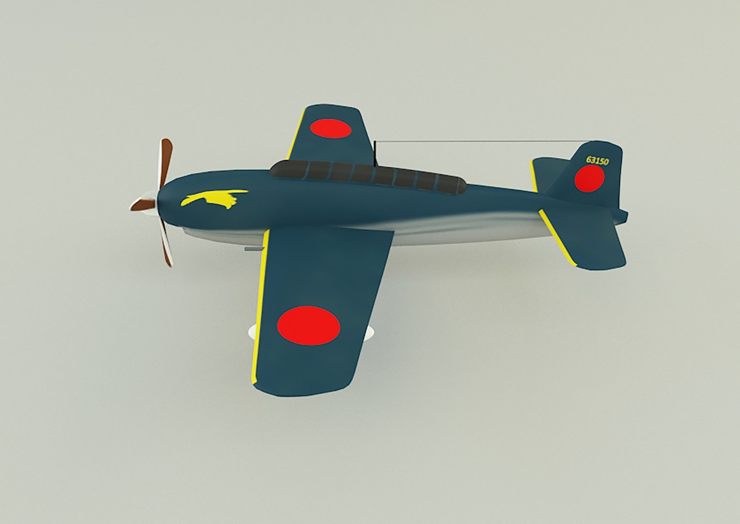 Yokosuka D4Y War Plane Low-poly 3D - TurboSquid 2070257