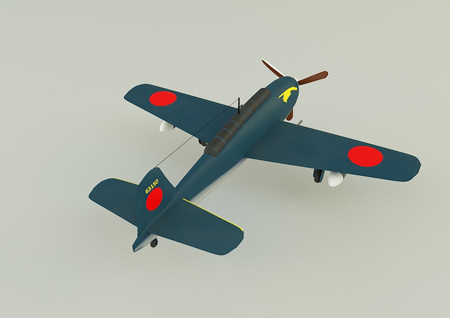 Yokosuka D4Y War Plane Low-poly 3D - TurboSquid 2070257