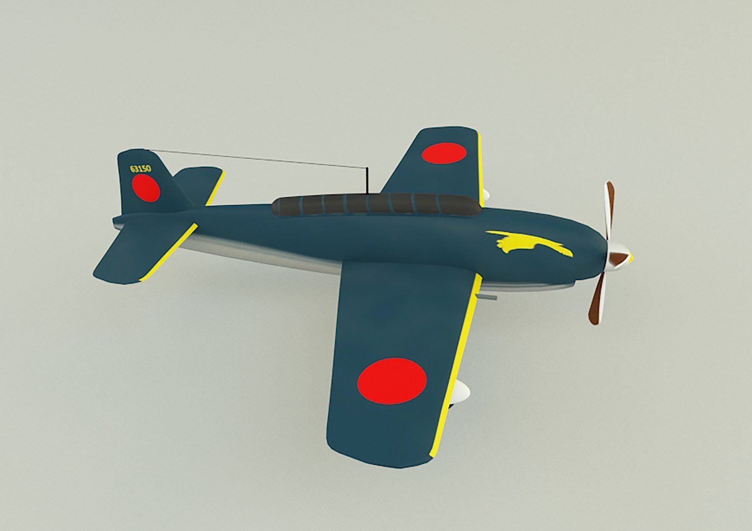 Yokosuka D4Y War Plane Low-poly 3D - TurboSquid 2070257
