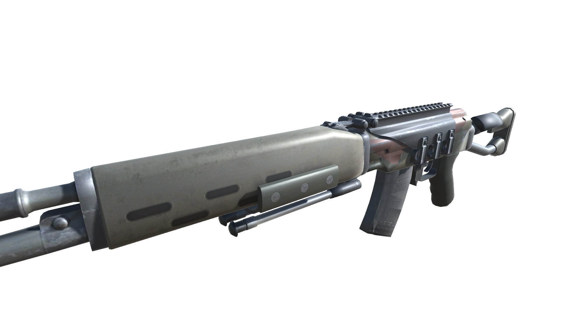 48-Dra Gun Ov-gun Model 3d Game Ready Model Low-poly 3D Model 3D ...