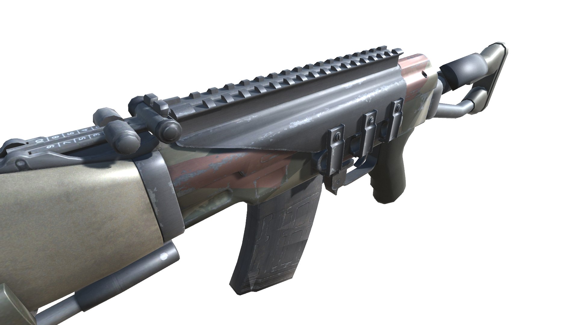 48-Dra Gun Ov-gun Model 3d Game Ready Model Low-poly 3D Model 3D ...