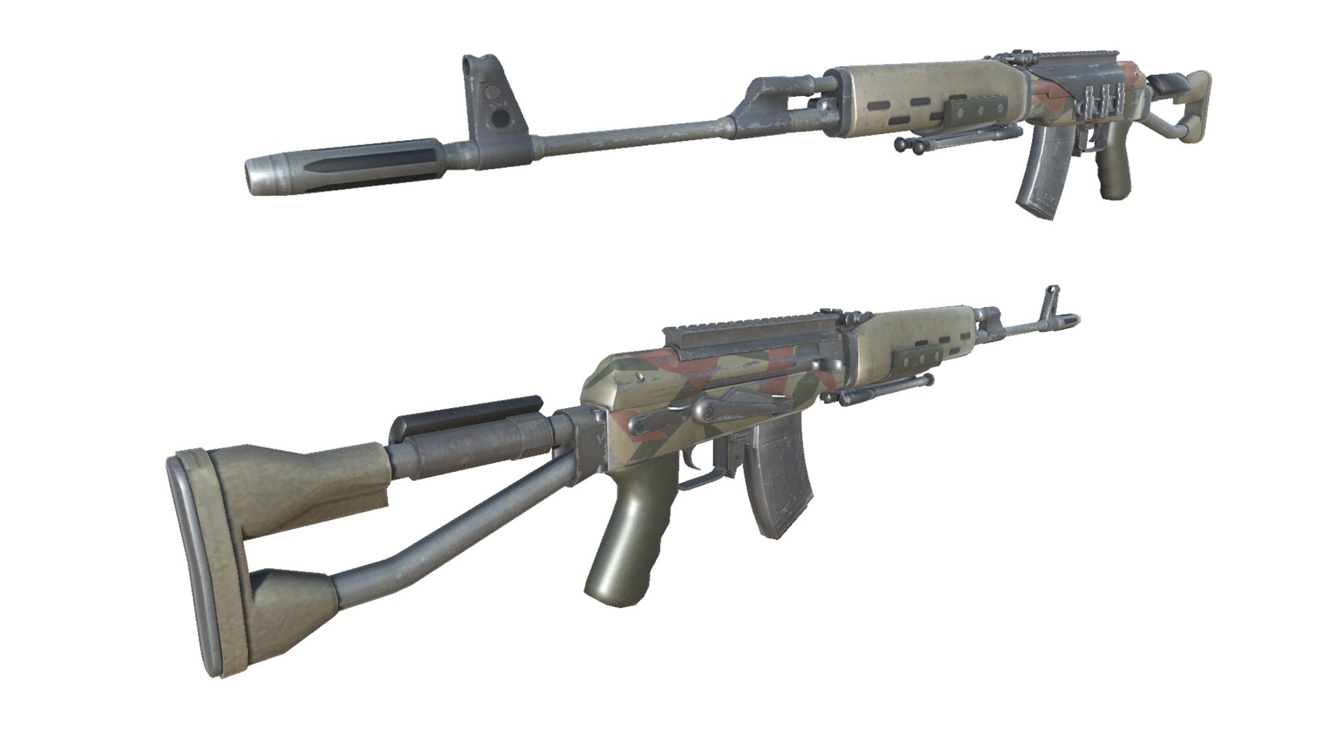 48-Dra Gun Ov-gun Model 3d Game Ready Model Low-poly 3D Model 3D ...