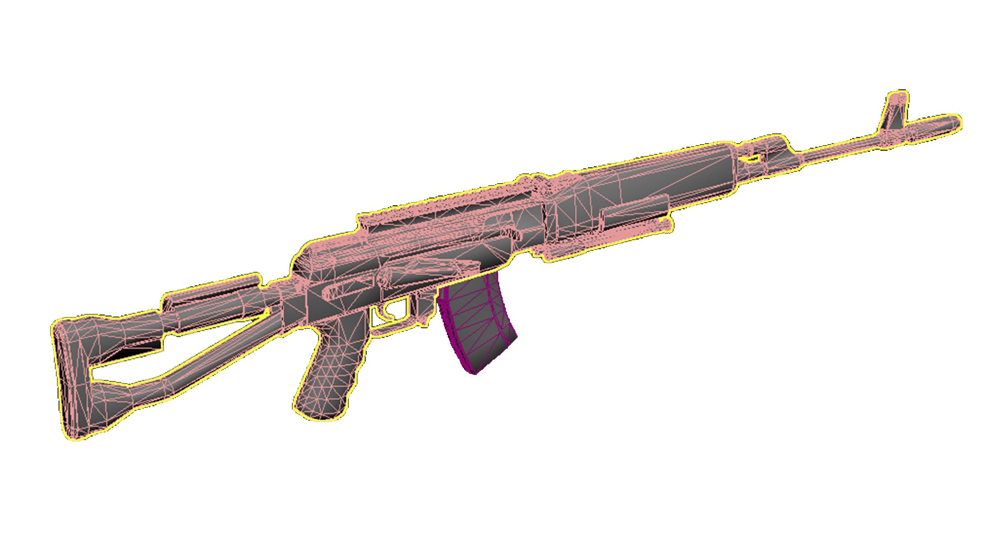 48-Dra Gun Ov-gun Model 3d Game Ready Model Low-poly 3D Model 3D ...