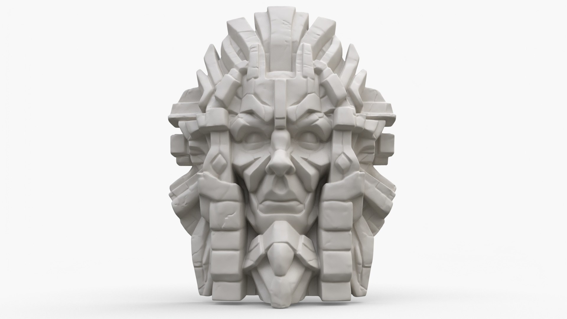 3D Model Stone Sentinel Bust 10 - TurboSquid 2187757