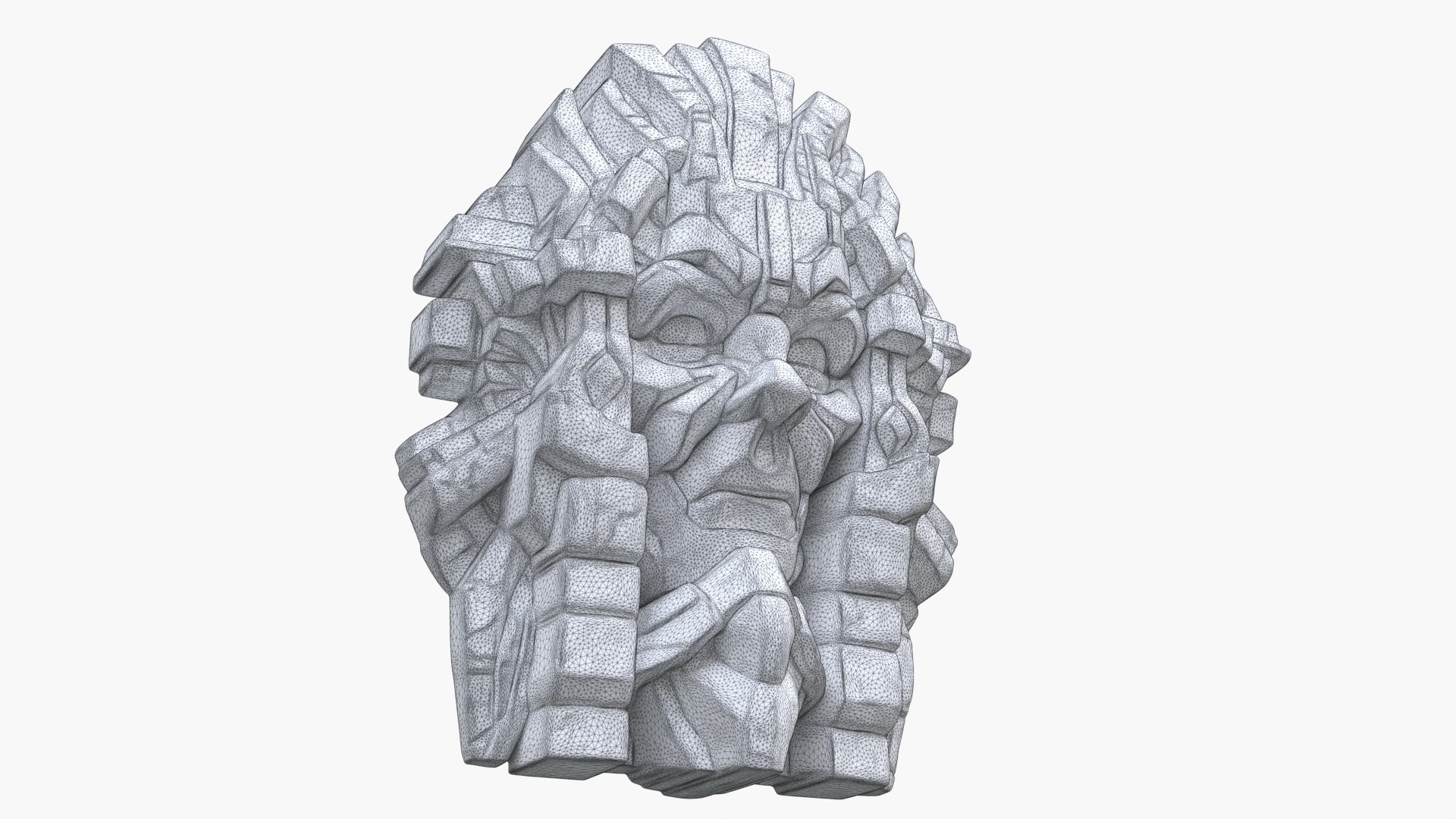 3D Model Stone Sentinel Bust 10 - TurboSquid 2187757