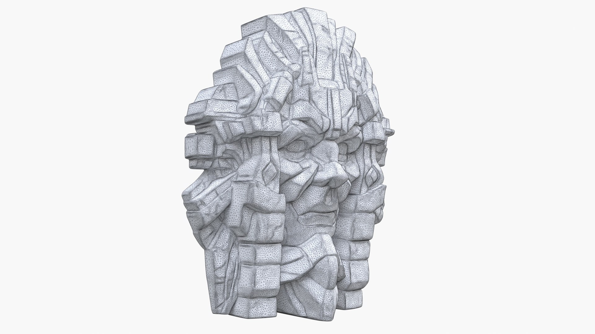 3D Model Stone Sentinel Bust 10 - TurboSquid 2187757