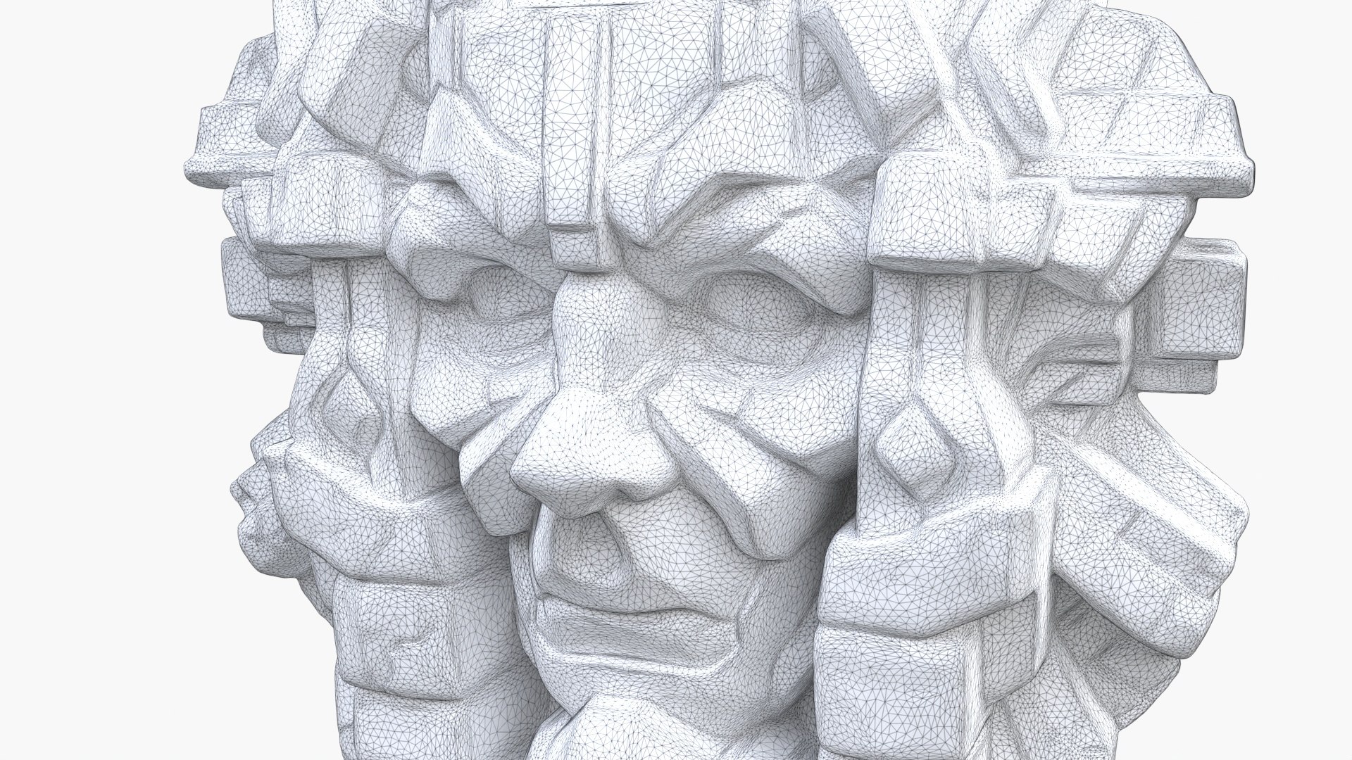 3D Model Stone Sentinel Bust 10 - TurboSquid 2187757