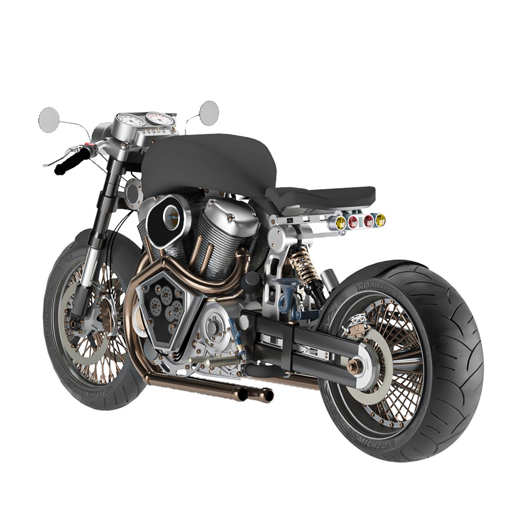 3D Custom Motorcycle Model - TurboSquid 2214902