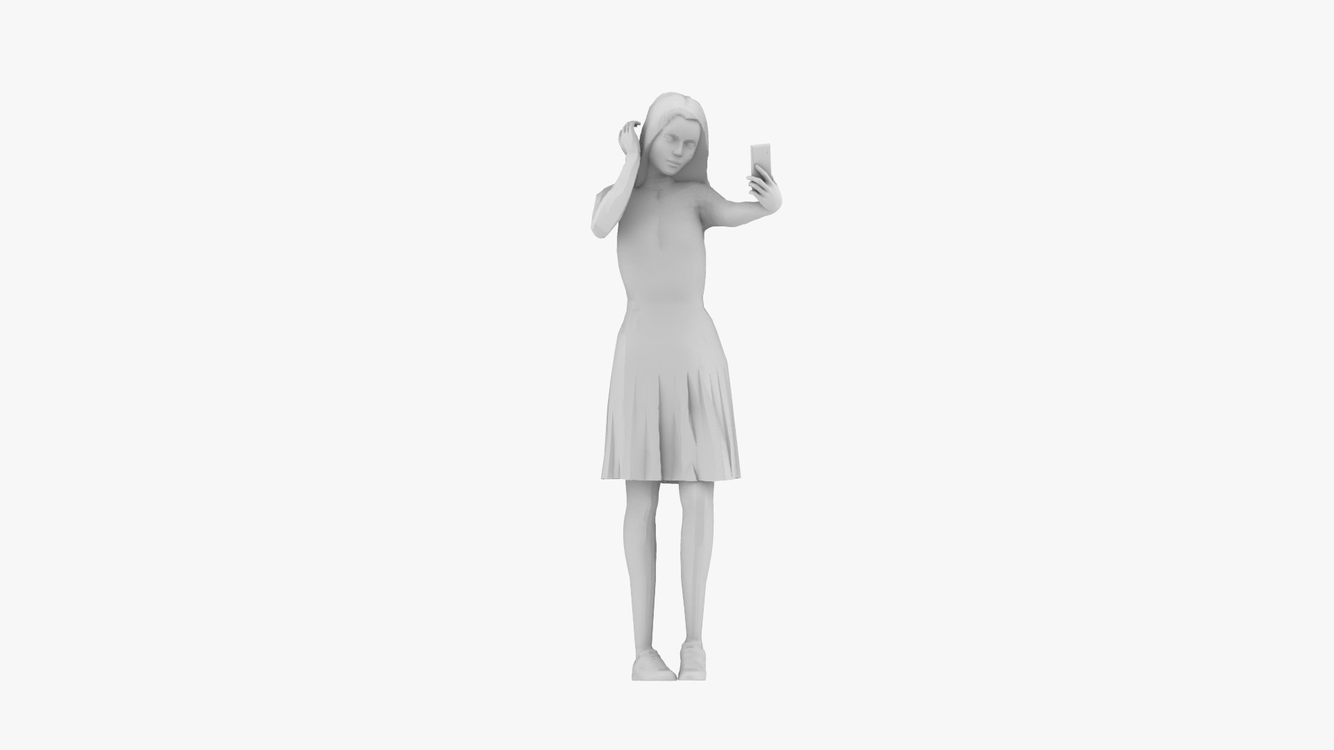 3d Girl Selfie Model Turbosquid 2240416 