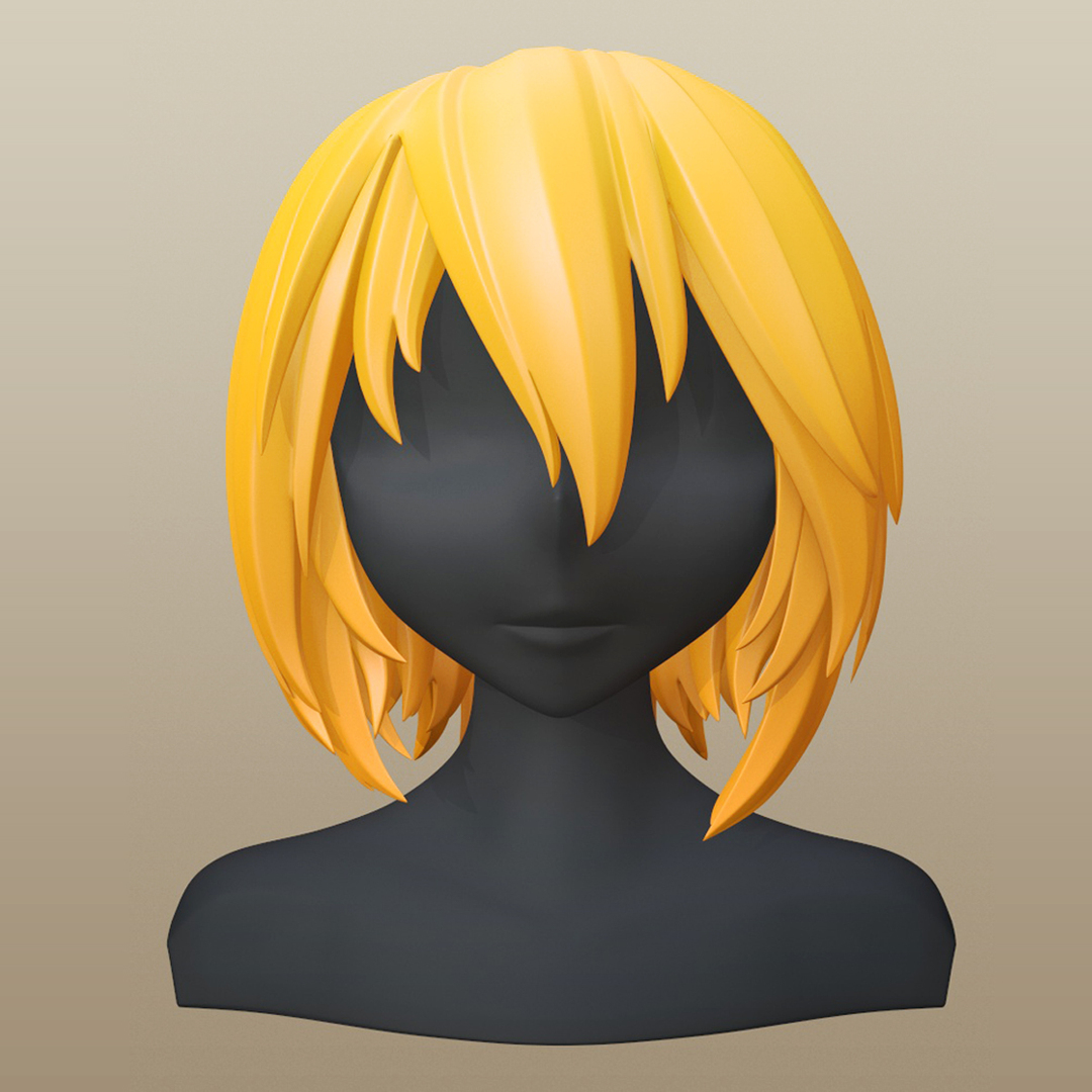 Hair girl anime 3D model - TurboSquid 1667365