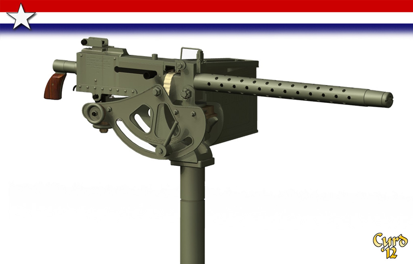 3d M1919 Machine Gun