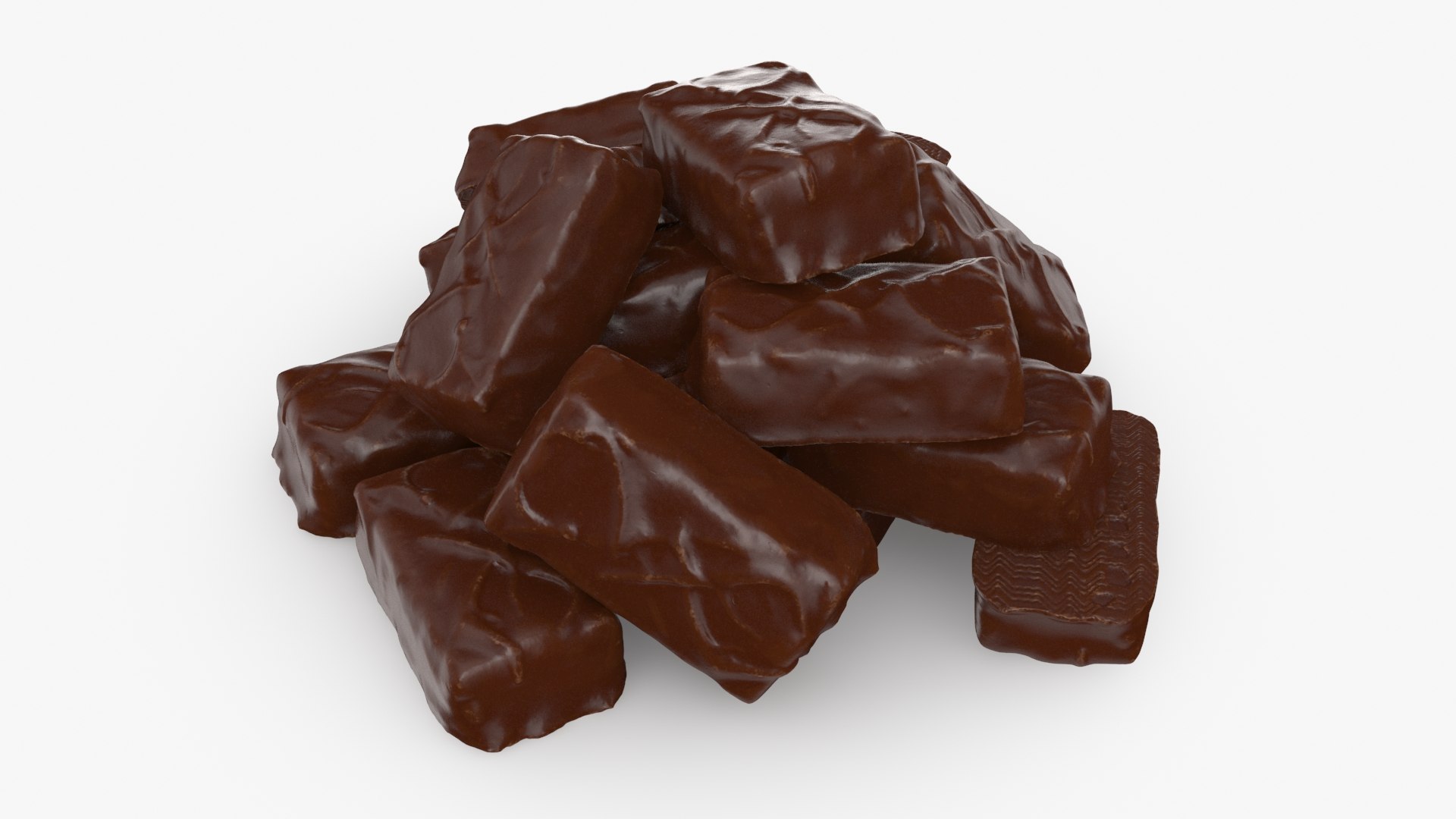 3D Snickers Almond Chocolate Bar Pile - TurboSquid 2195692