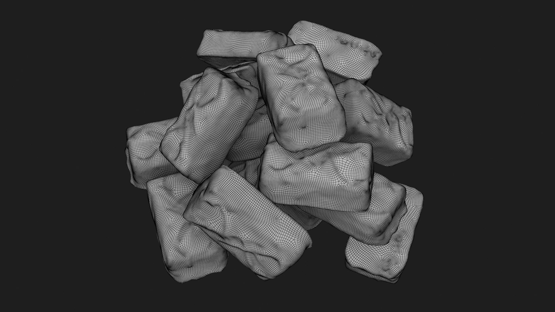 3D Snickers Almond Chocolate Bar Pile - TurboSquid 2195692