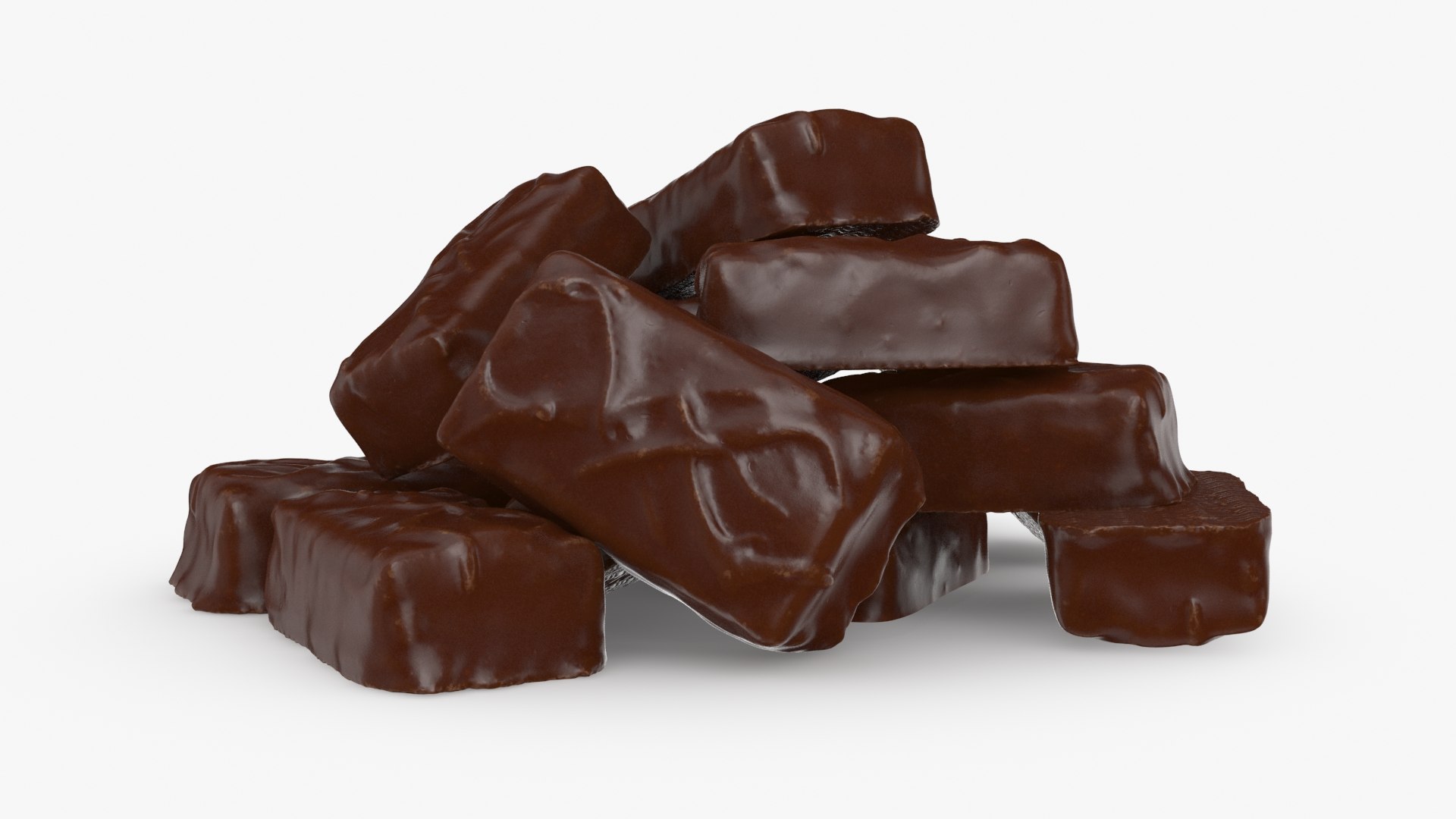 3D Snickers Almond Chocolate Bar Pile - TurboSquid 2195692