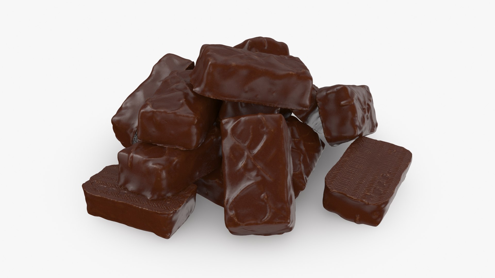 3D Snickers Almond Chocolate Bar Pile - TurboSquid 2195692