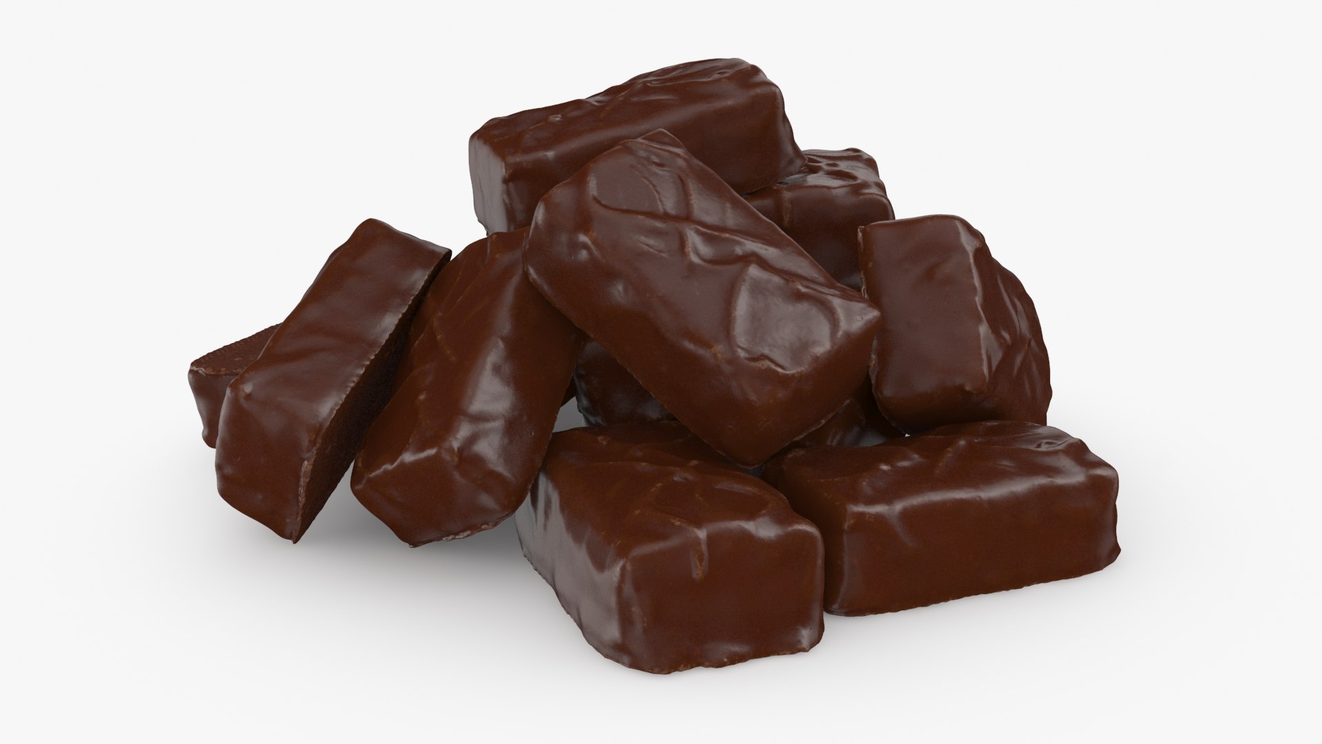 3D Snickers Almond Chocolate Bar Pile - TurboSquid 2195692