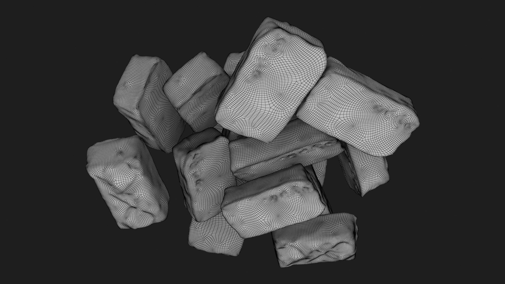 3D Snickers Almond Chocolate Bar Pile - TurboSquid 2195692