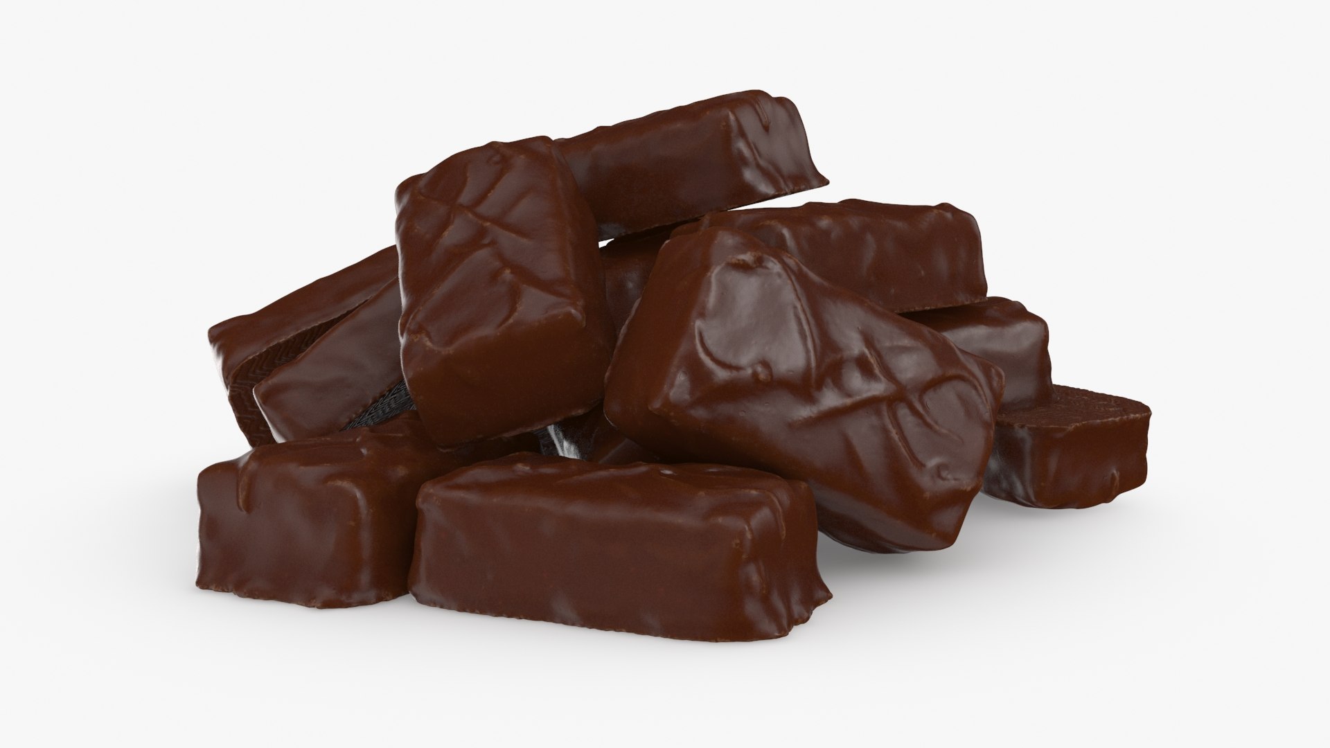 3D Snickers Almond Chocolate Bar Pile - TurboSquid 2195692