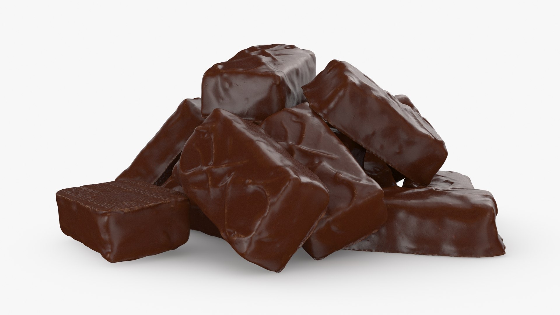 3D Snickers Almond Chocolate Bar Pile - TurboSquid 2195692