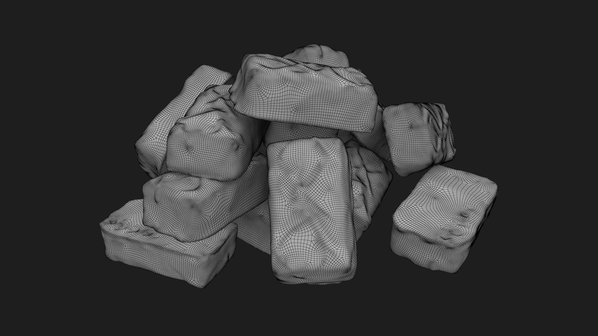 3D Snickers Almond Chocolate Bar Pile - TurboSquid 2195692