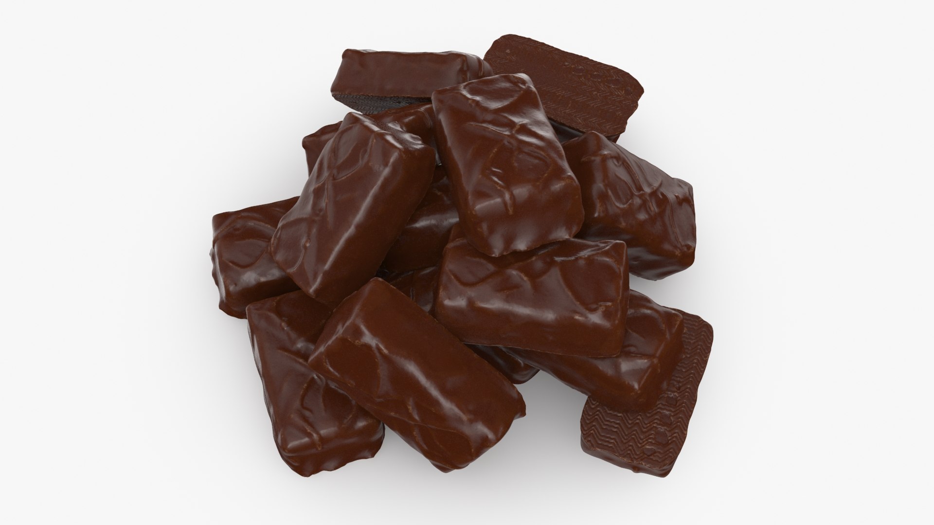 3D Snickers Almond Chocolate Bar Pile - TurboSquid 2195692