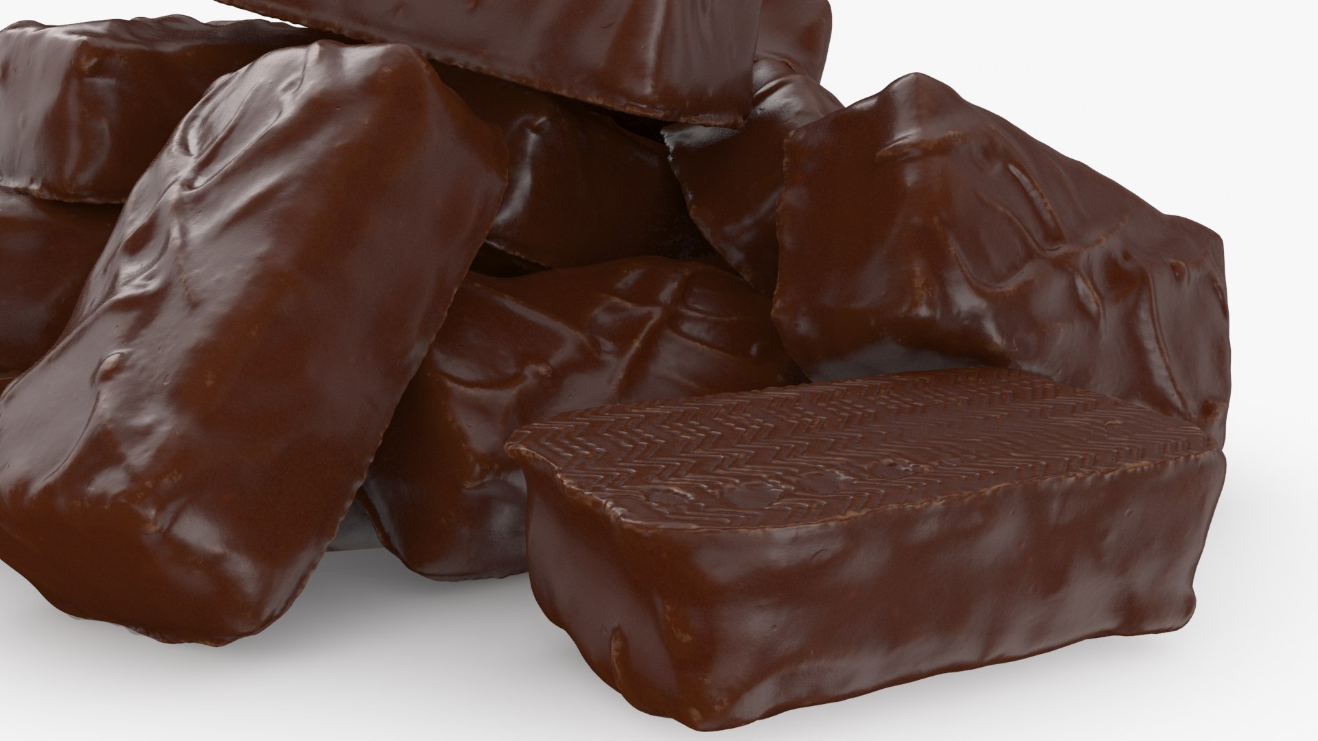 3D Snickers Almond Chocolate Bar Pile - TurboSquid 2195692