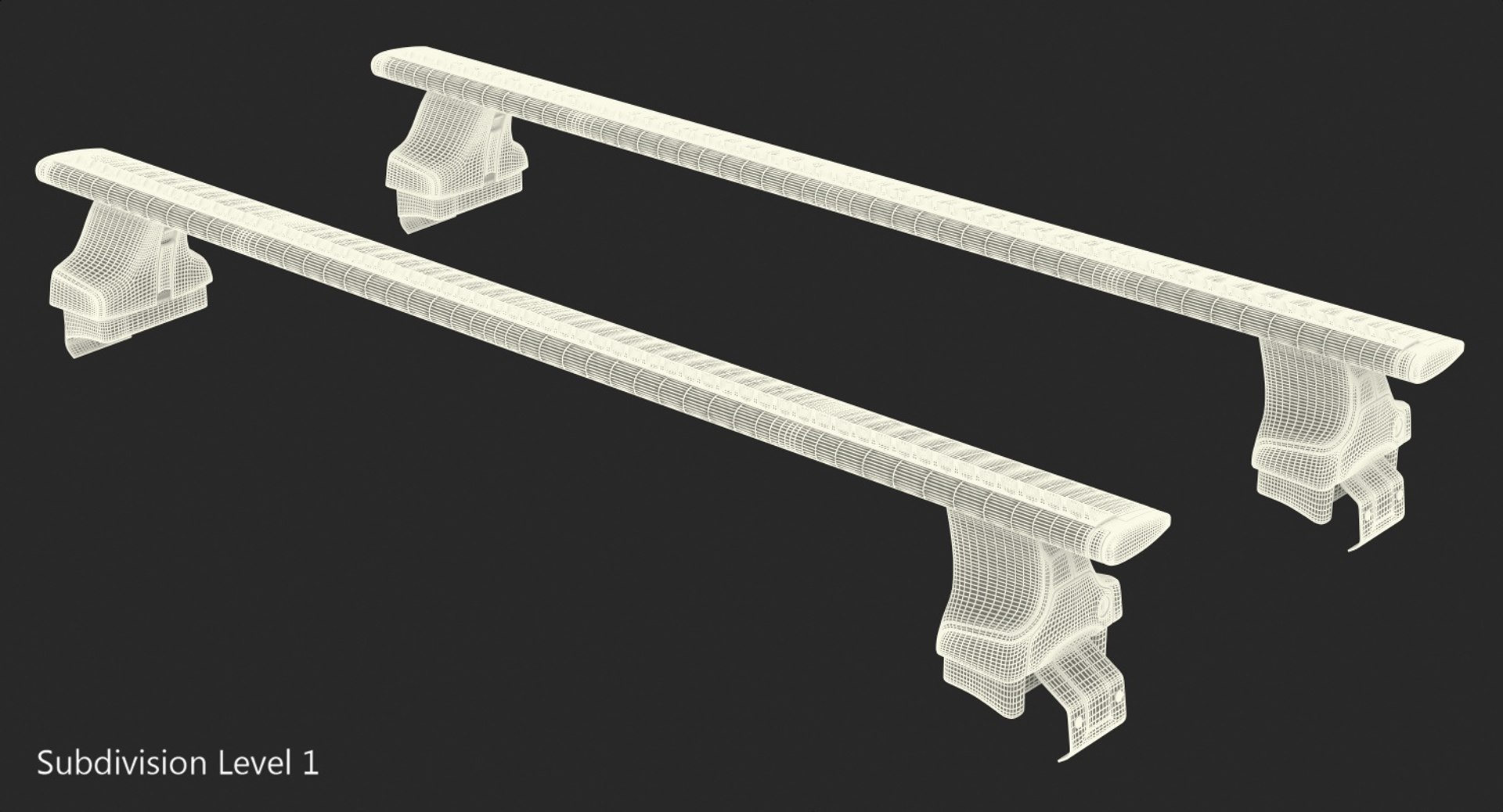 Thule Wingbar Silver 3D Model - TurboSquid 1317821