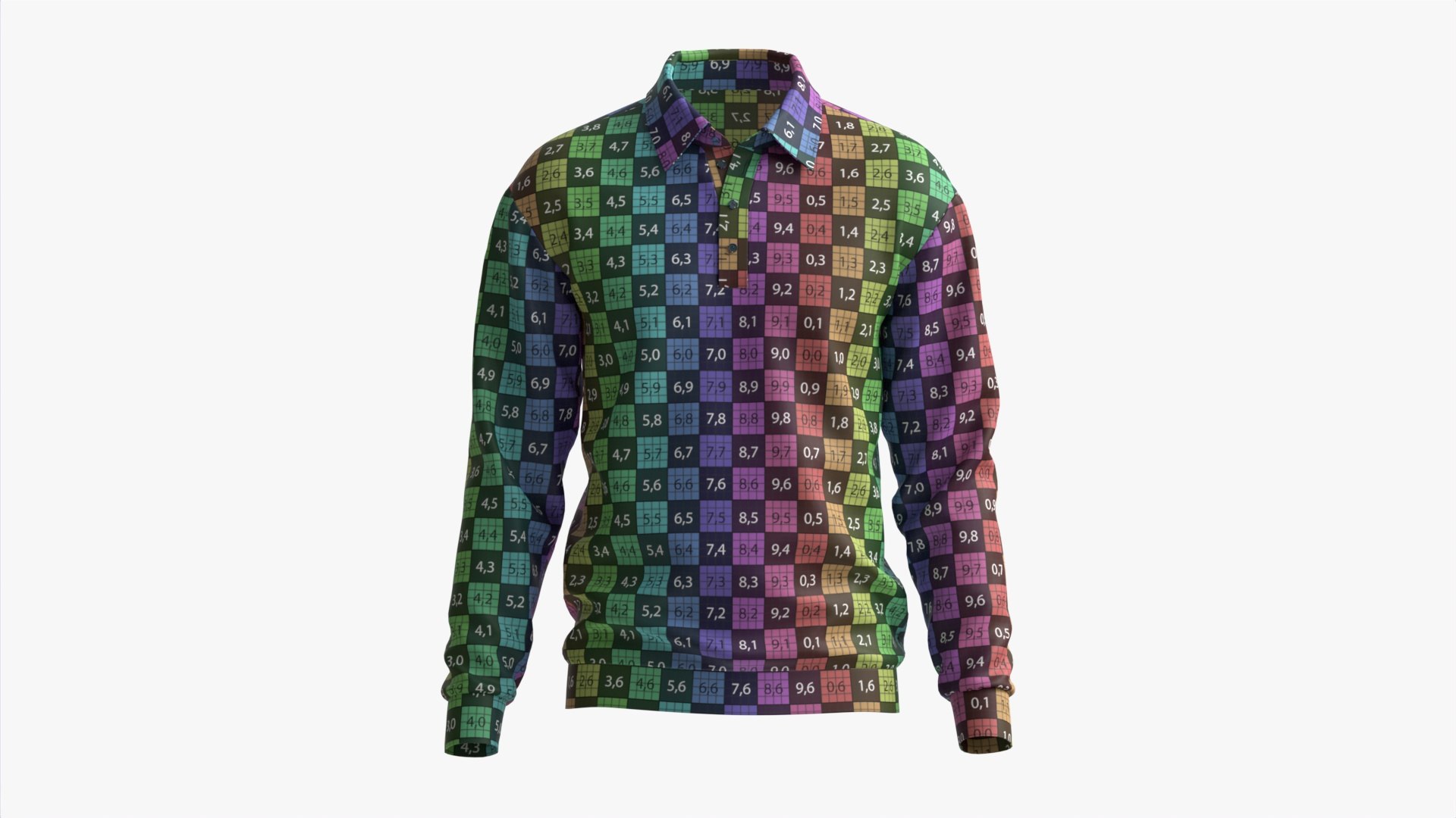 Long Sleeve Polo Shirt for Men Mockup 03 Black 3D model - TurboSquid ...